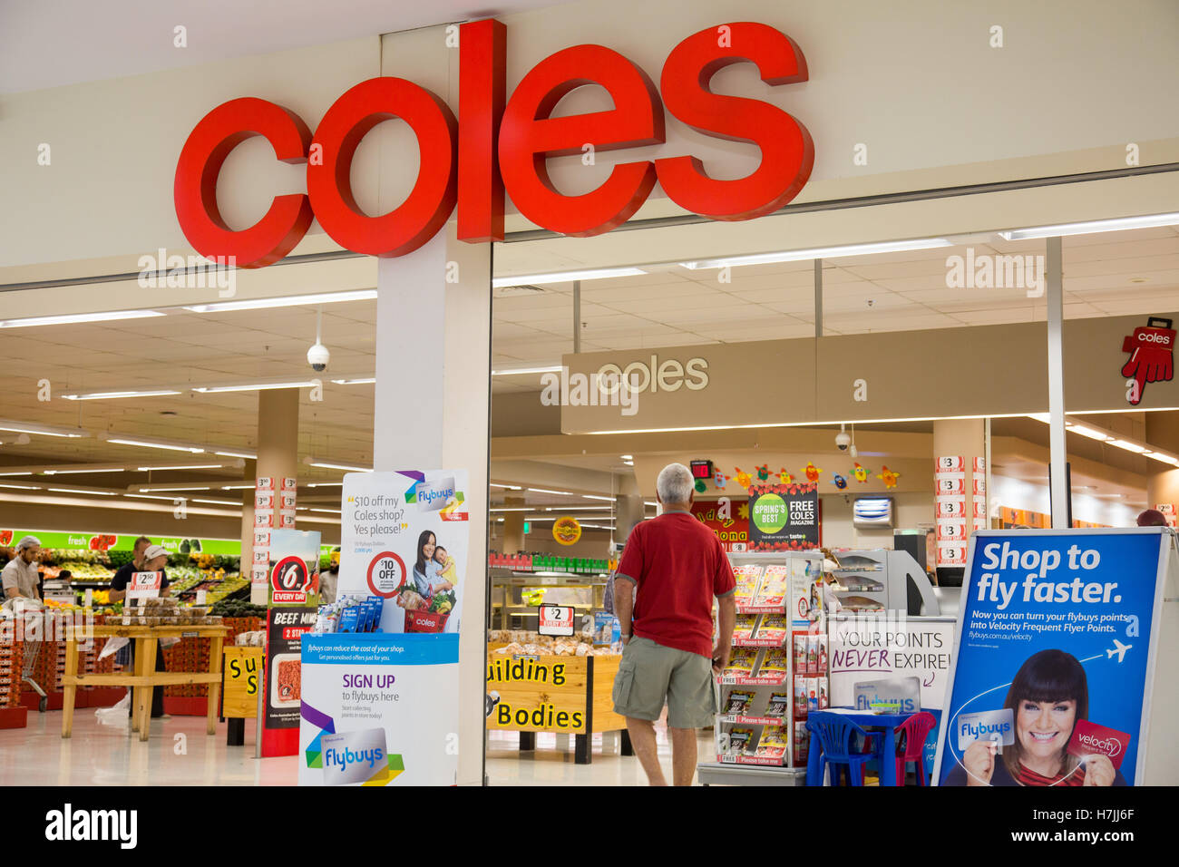 Entrance Coles supermarket store in Warriewood Sydney, NSW, Australia ...