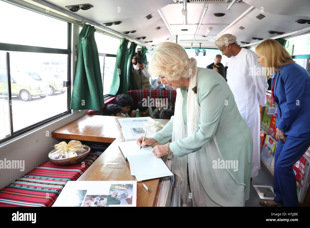 The Duchess of Cornwall visits Oman's first mobile library in Muscat ...