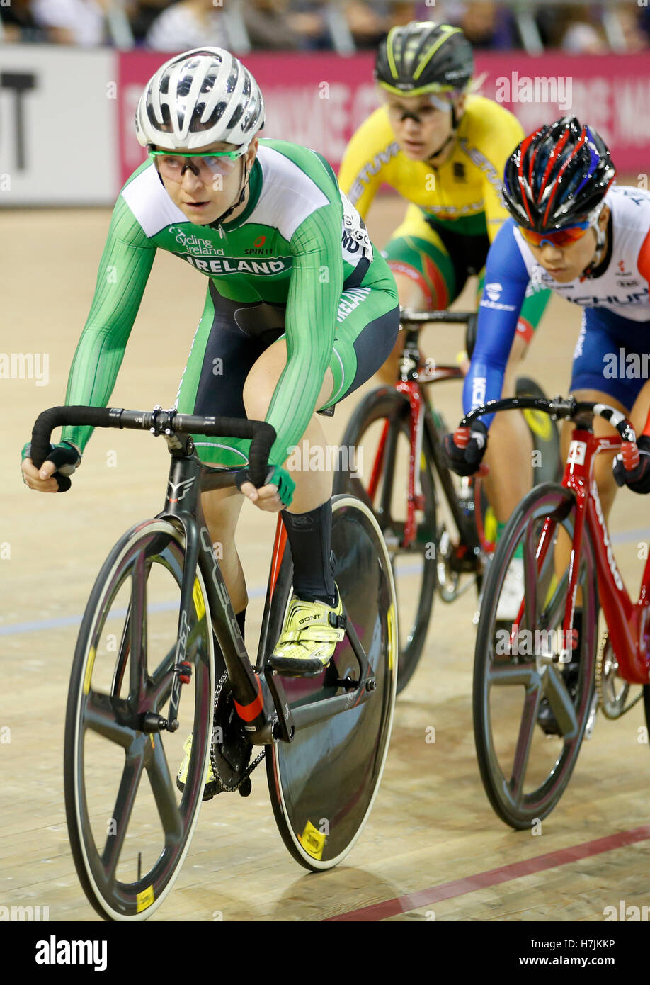 Ireland's Lydia Boylan in the Scratch Race in the first event of the ...