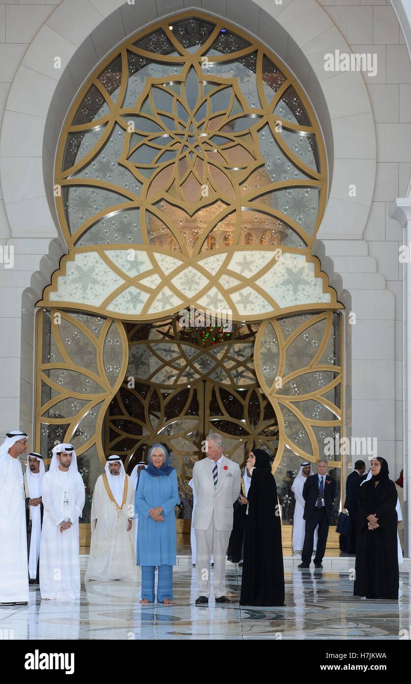 The Prince of Wales and the Duchess of Cornwall arrive at Sheikh Zayed ...