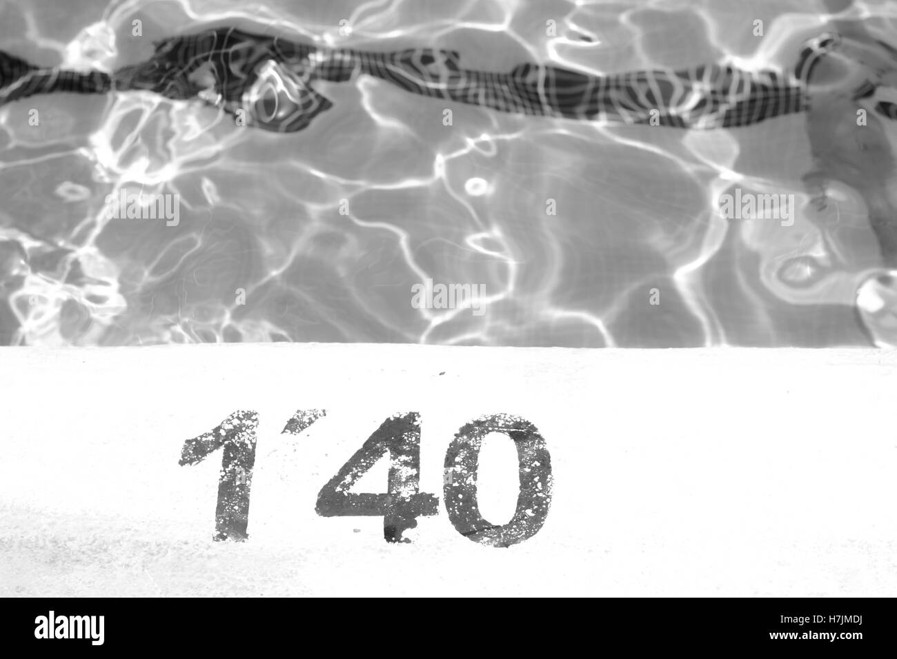 Hotel swim pool Black and White Stock Photos & Images - Alamy