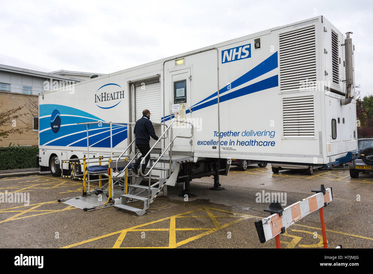 A mobile Magnetic resonance imaging scanner outside Queen Mary's ...