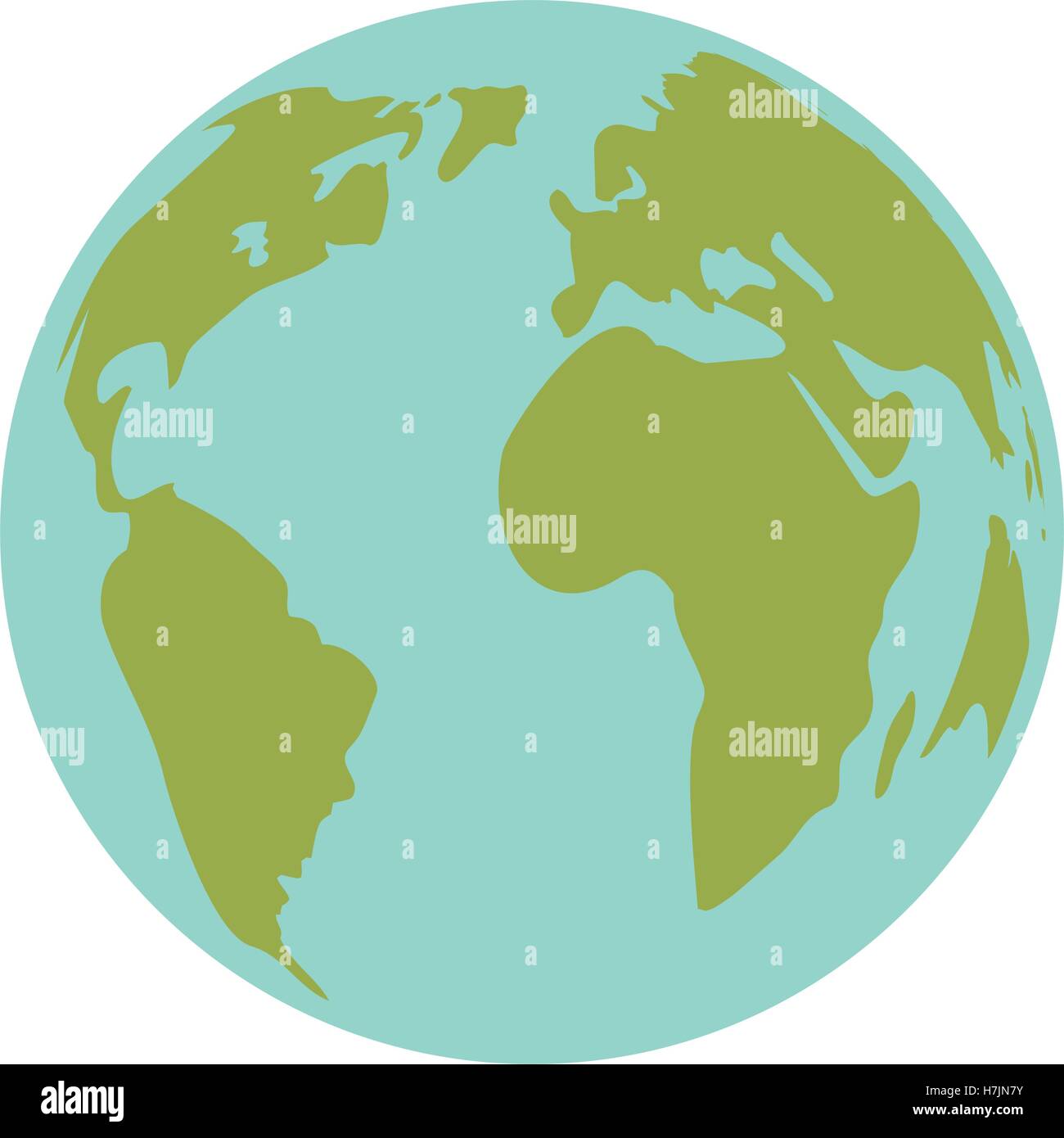 earth planet sphere icon over white background. colorful design. vector ...