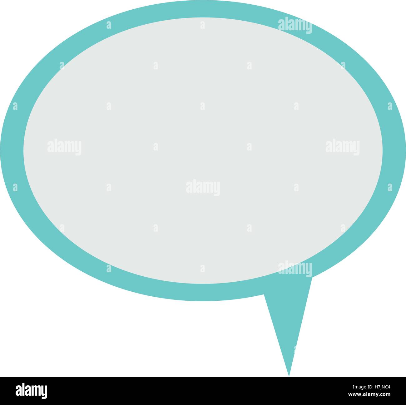 blue and white speech bubble icon over white background. vector ...