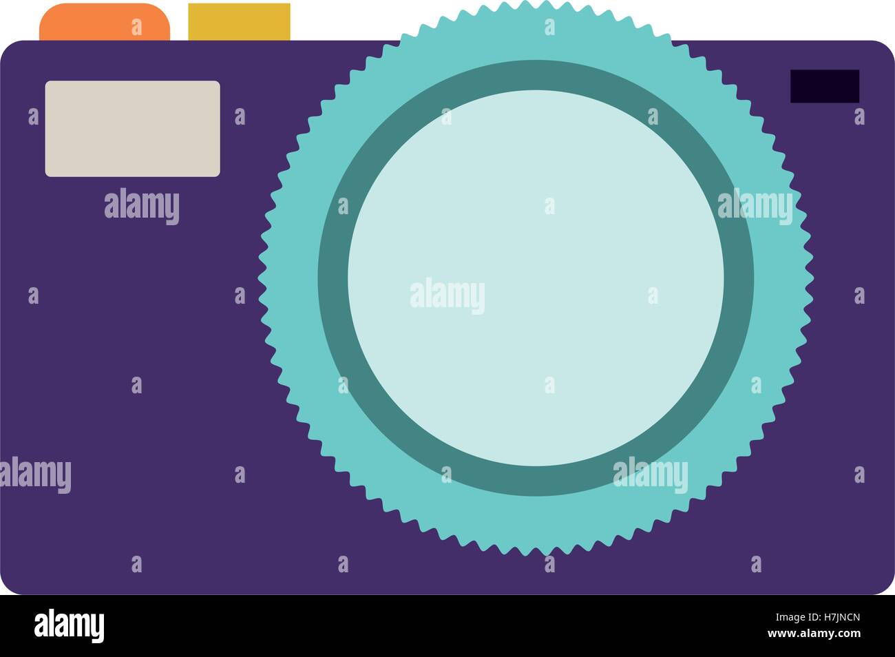 photographic camera device icon over white background. vector ...