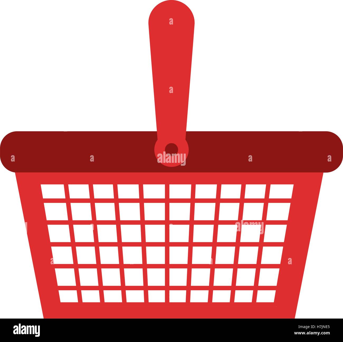 red shopping basket icon over white background. vector illustration ...