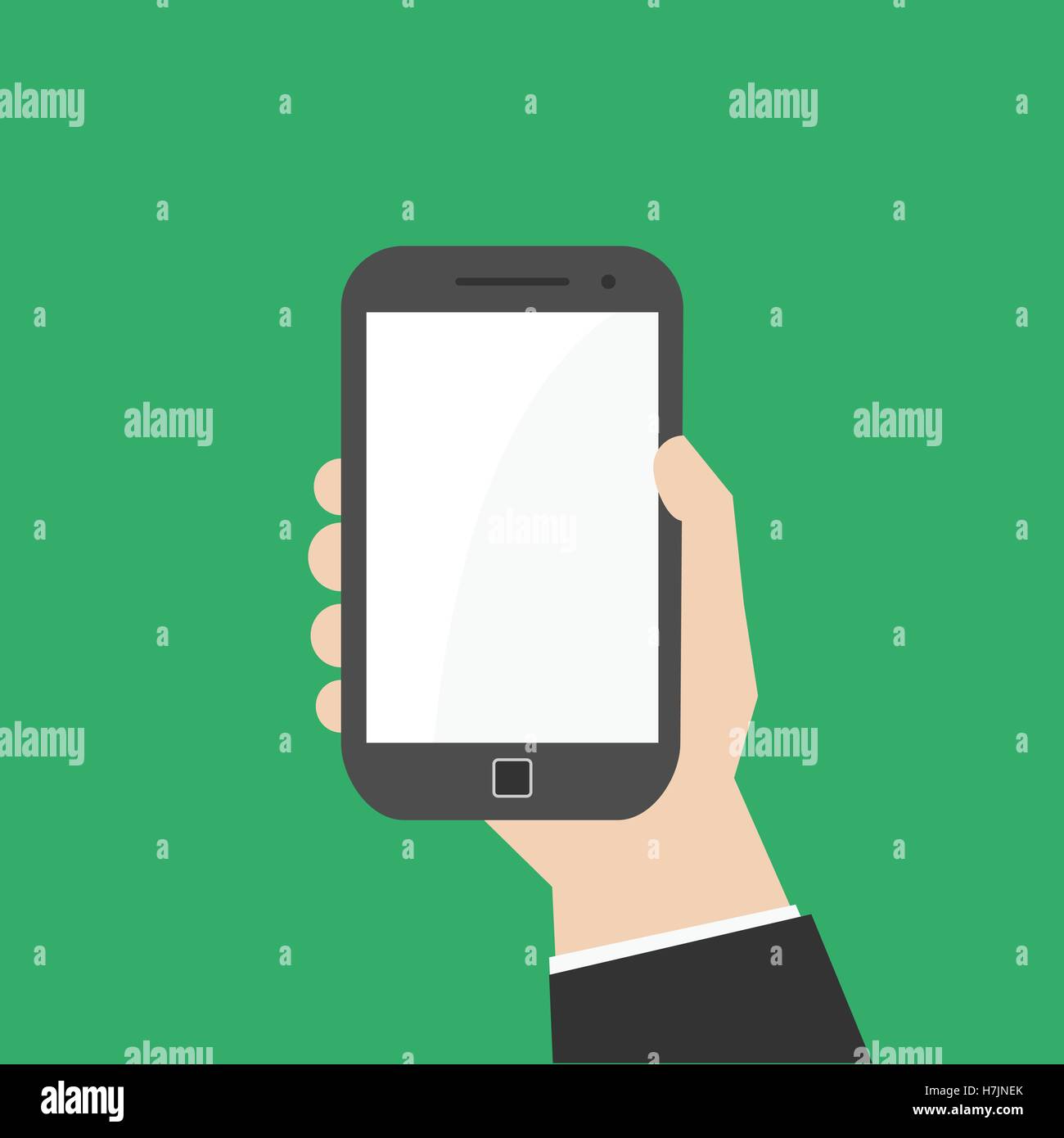 Hand holding digital button Stock Vector Images - Alamy