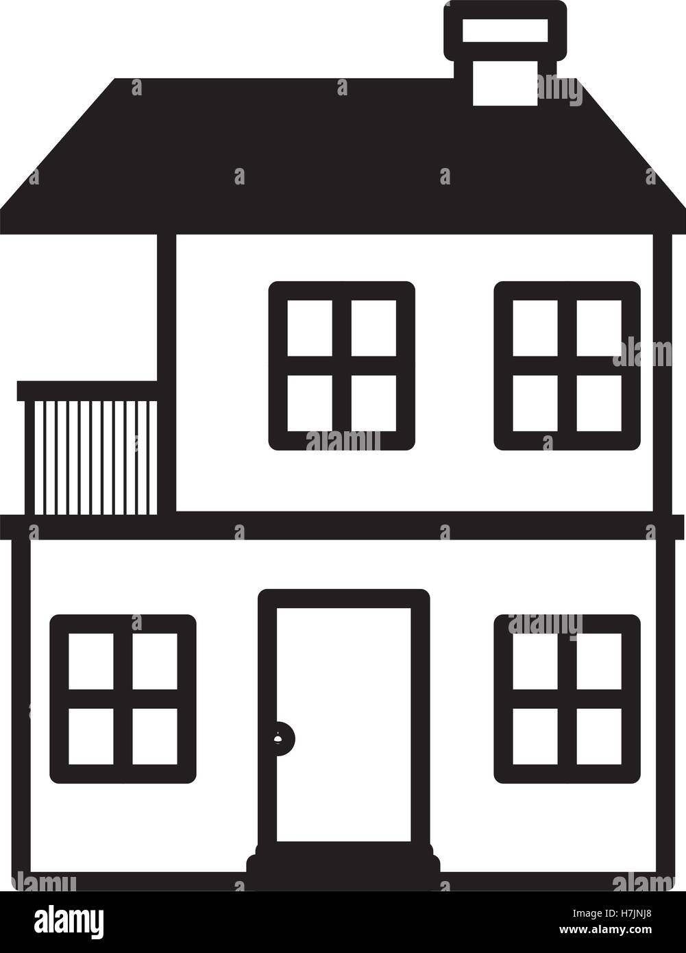 Home building icon. silhouette of house architecture and real estate ...