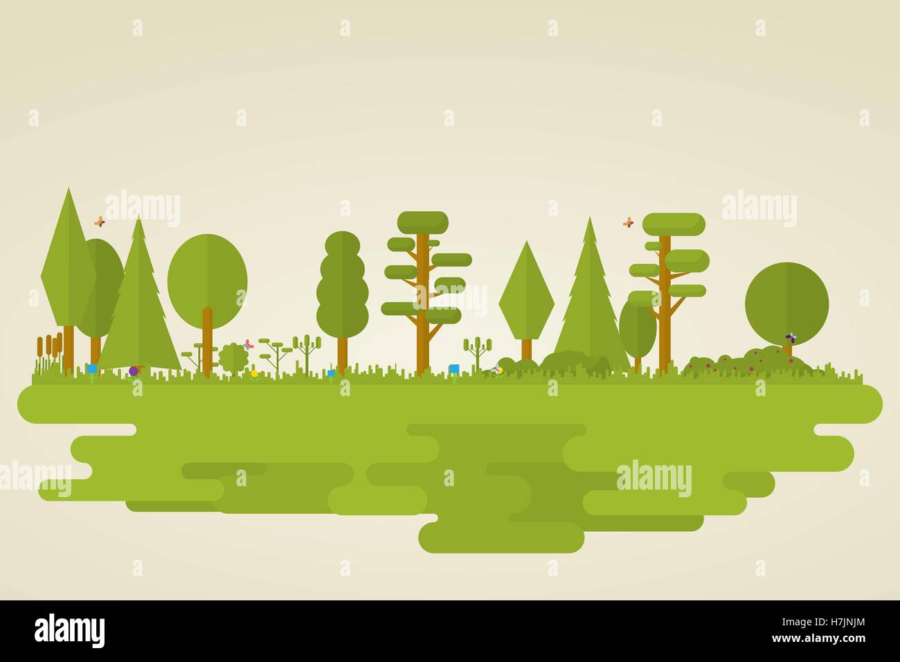 Vegetation vector vectors Stock Vector Images - Alamy