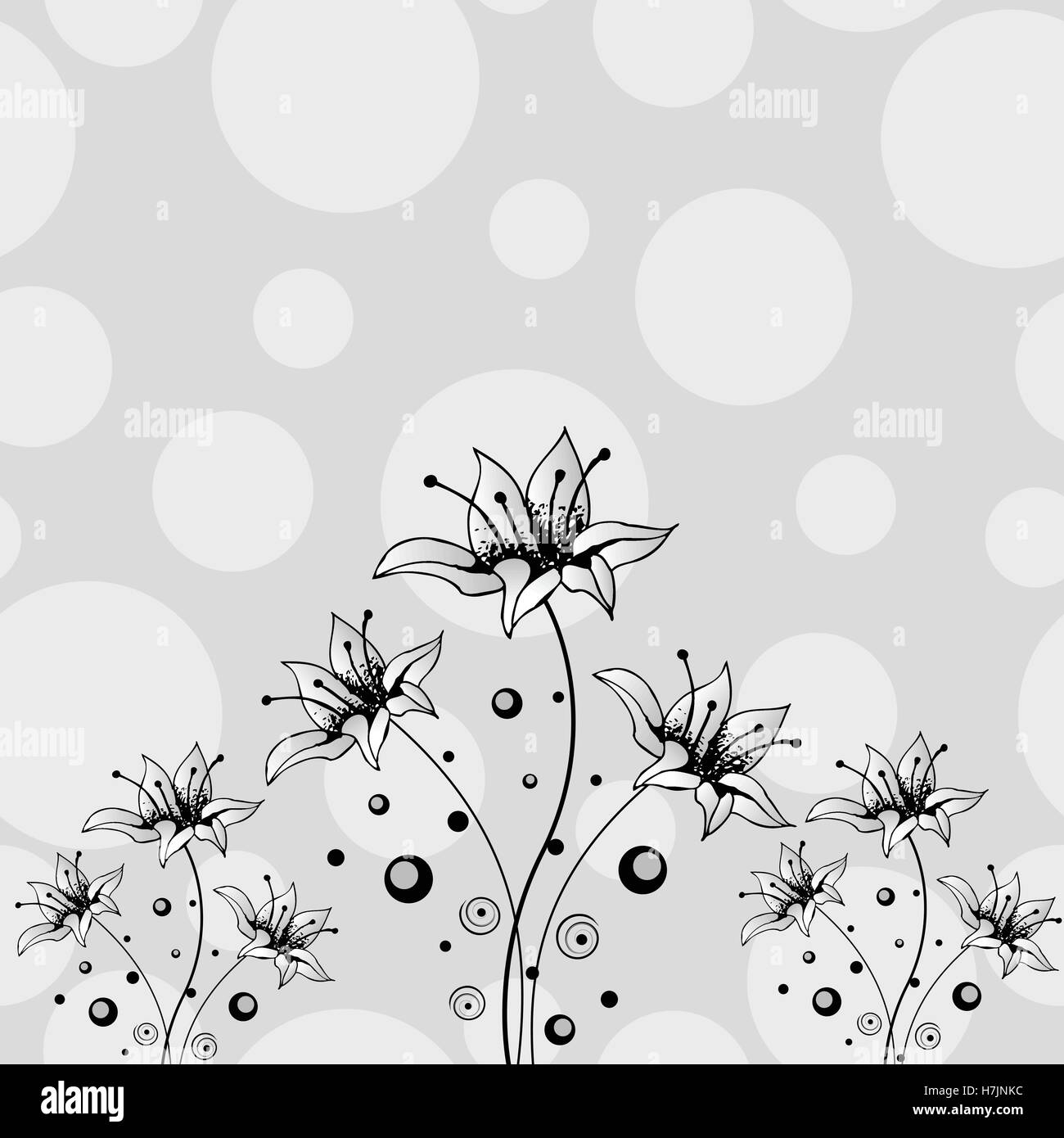 Flower hand drawn design. Vector eps10 illustration Stock Vector Image ...