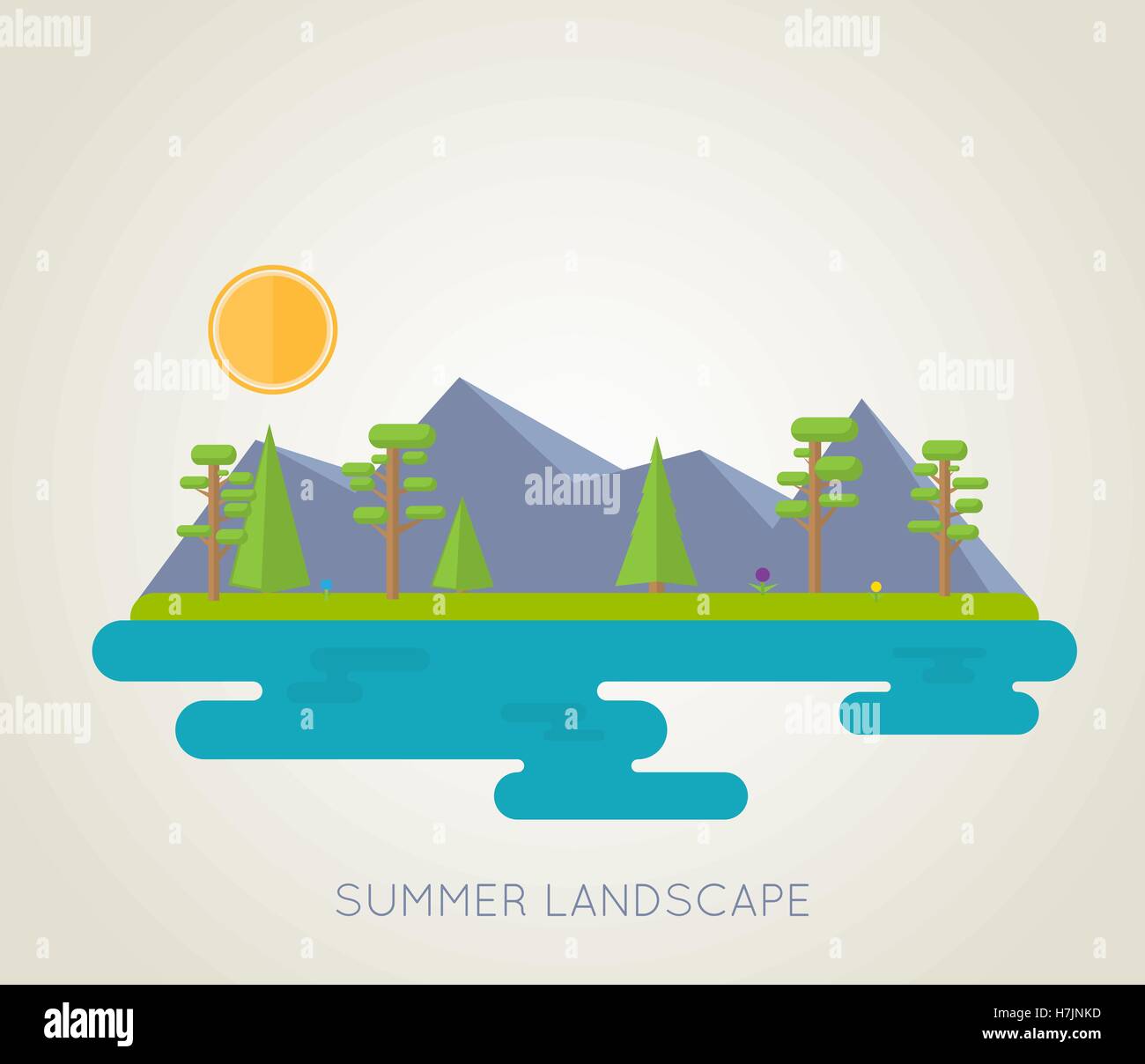 Lake illustration Stock Vector Images - Alamy
