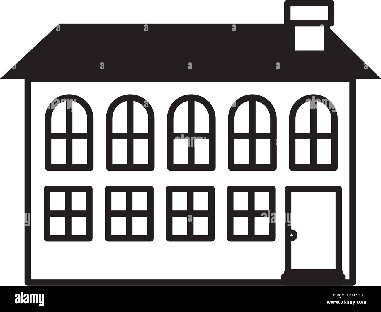 Home building icon. silhouette of house architecture and real estate ...
