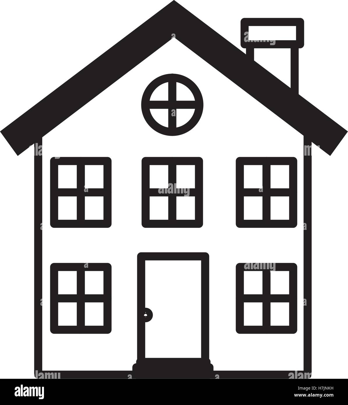 Home building icon. silhouette of house architecture and real estate ...