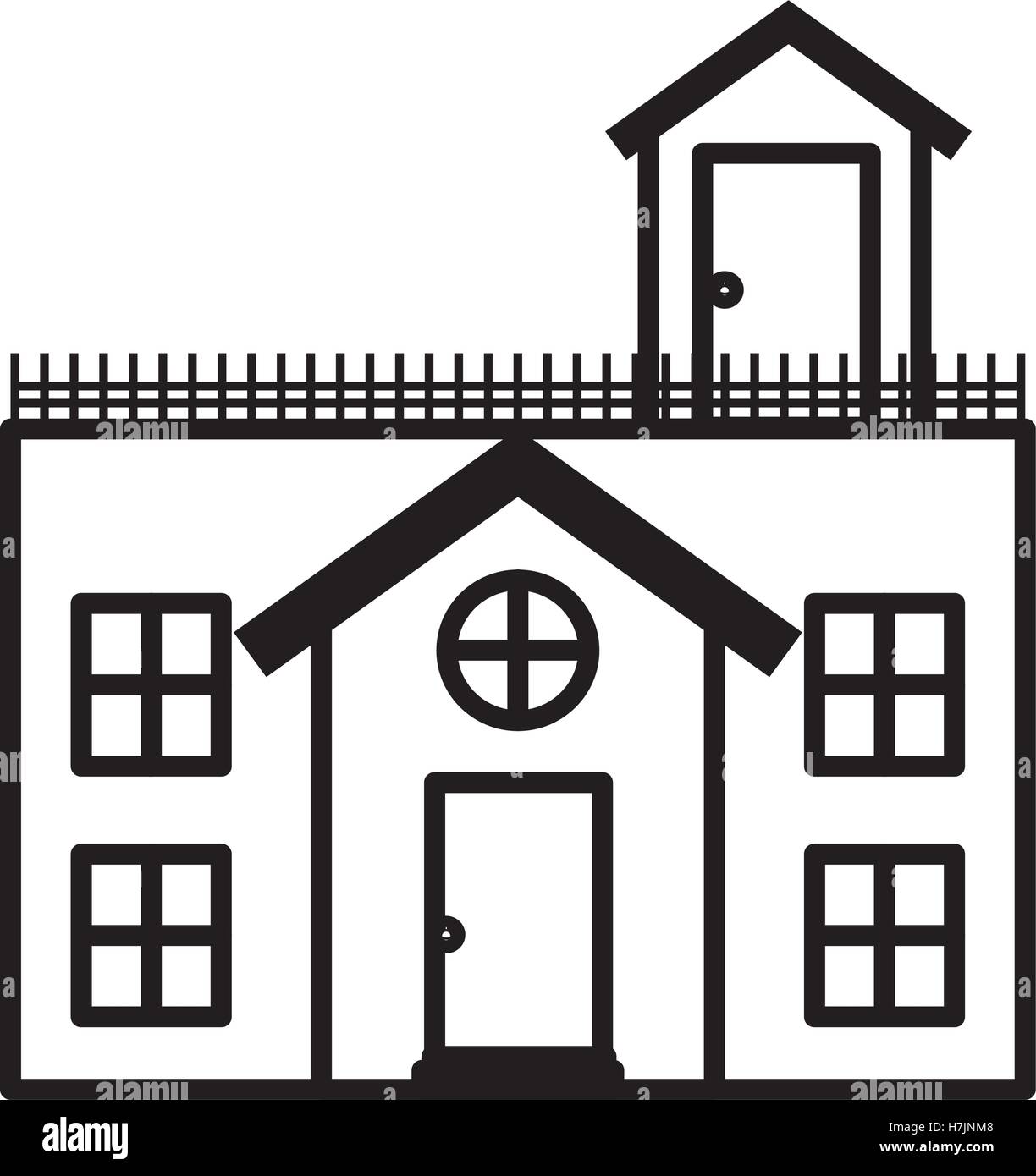 Home building icon. silhouette of house architecture and real estate ...