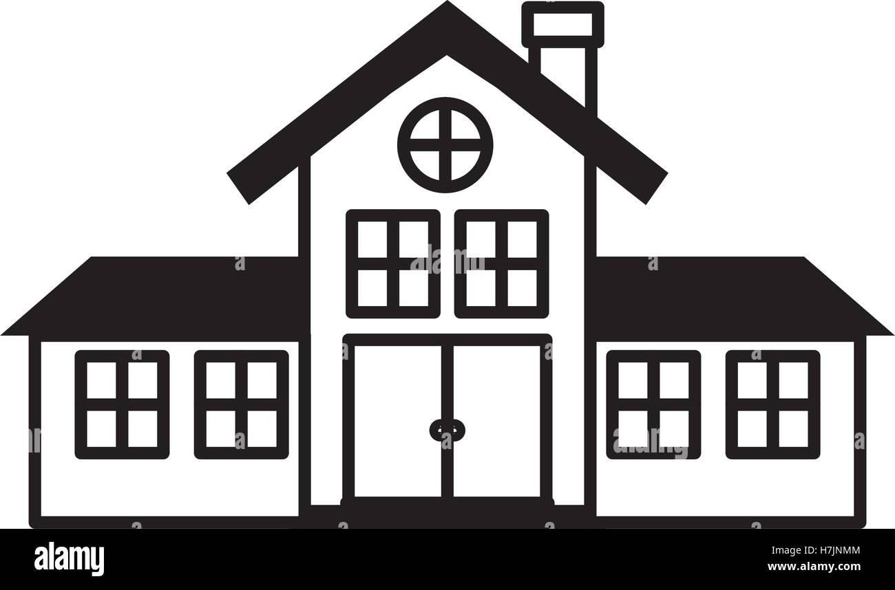 Home building icon. silhouette of house architecture and real estate ...