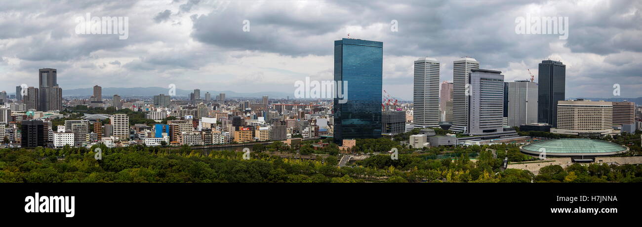 Panoramic view at Osaka, Japan Stock Photo - Alamy