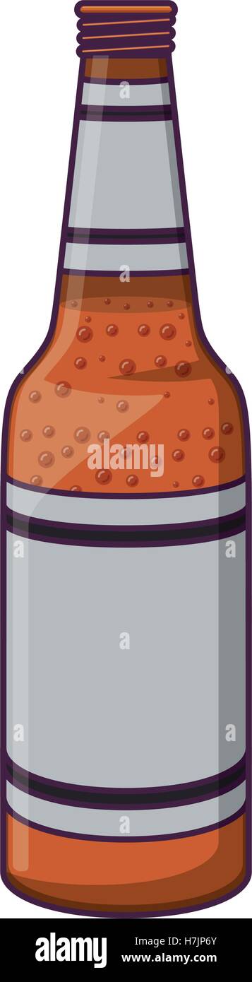 Beer bottle icon. Pub alcohol bar brewery and drink theme. Isolated ...