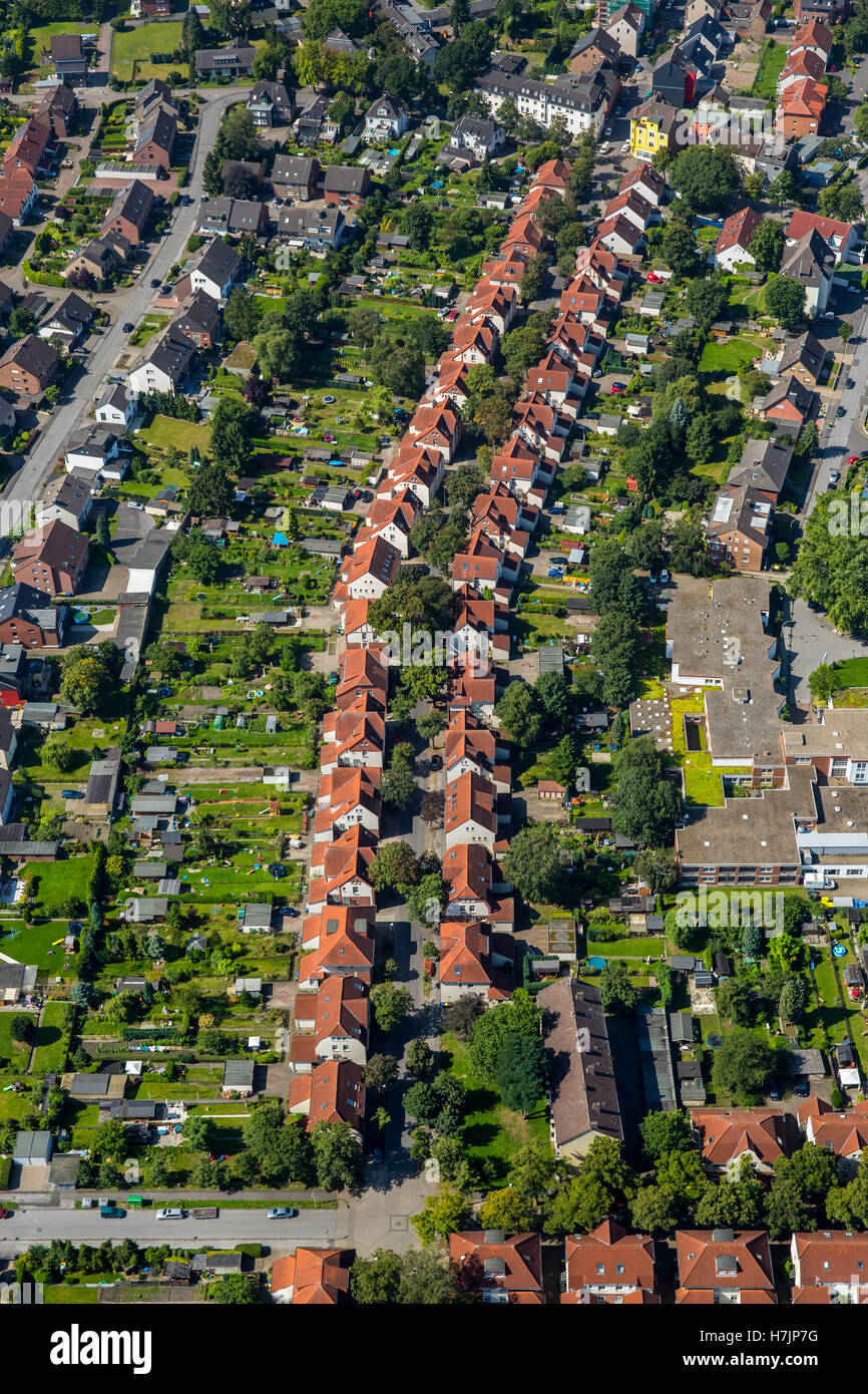 Aerial view, Lunen Brambauer Old Colony housing estate for Minister ...