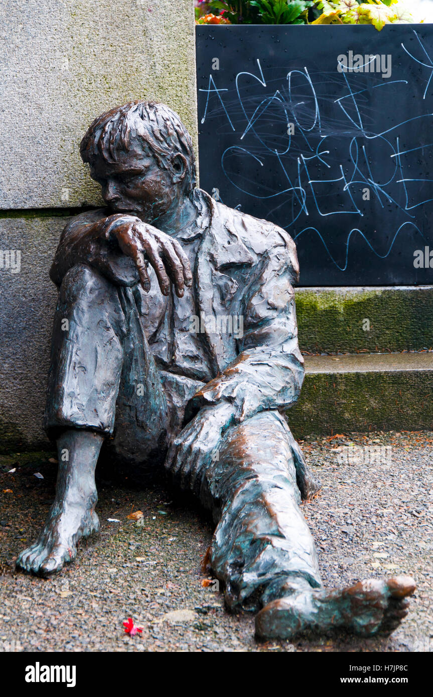The Homeless Statue in Bergen Norway Stock Photo - Alamy