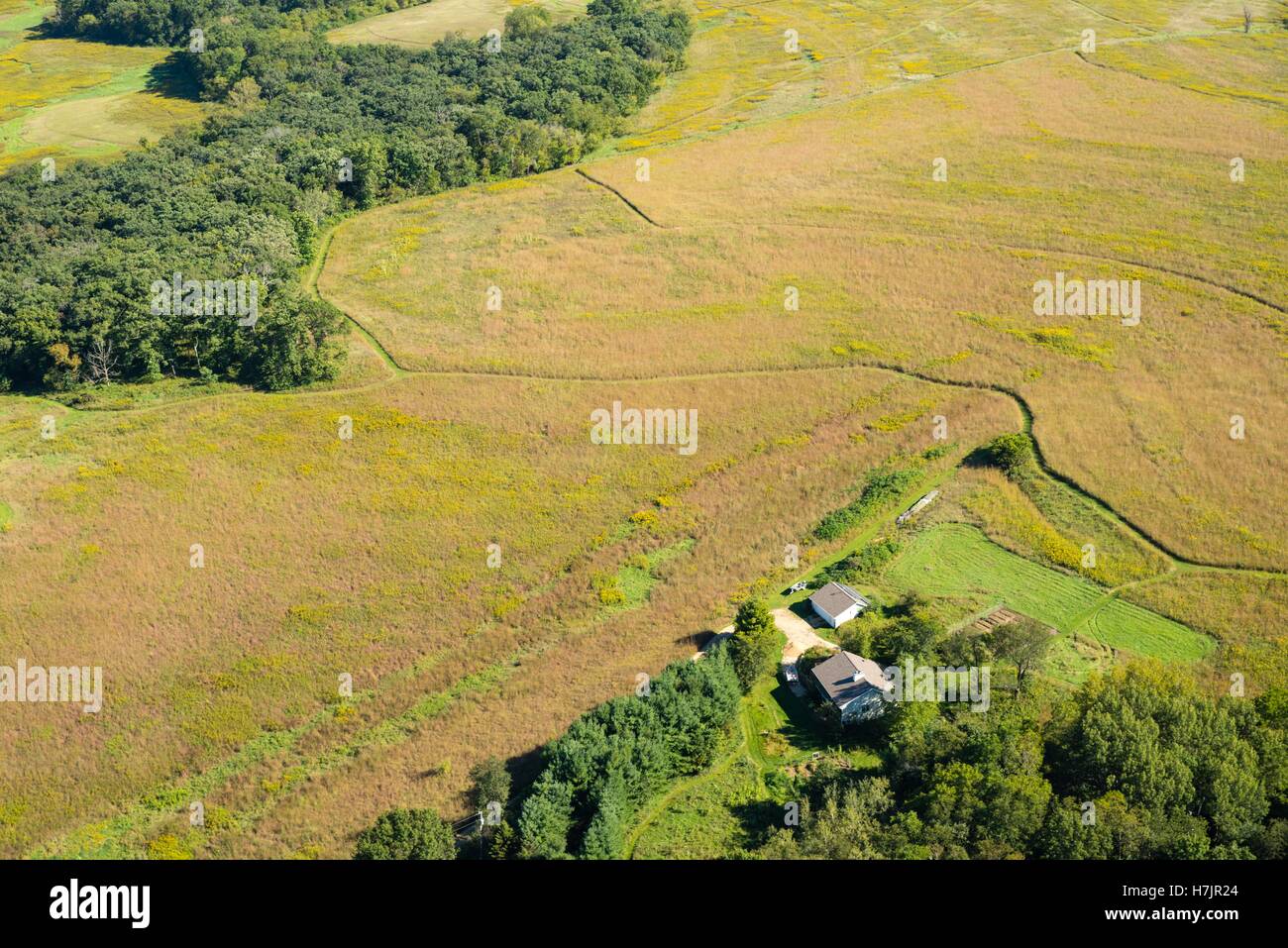 Aerial view of rural Green County, Wisconsin Stock Photo - Alamy