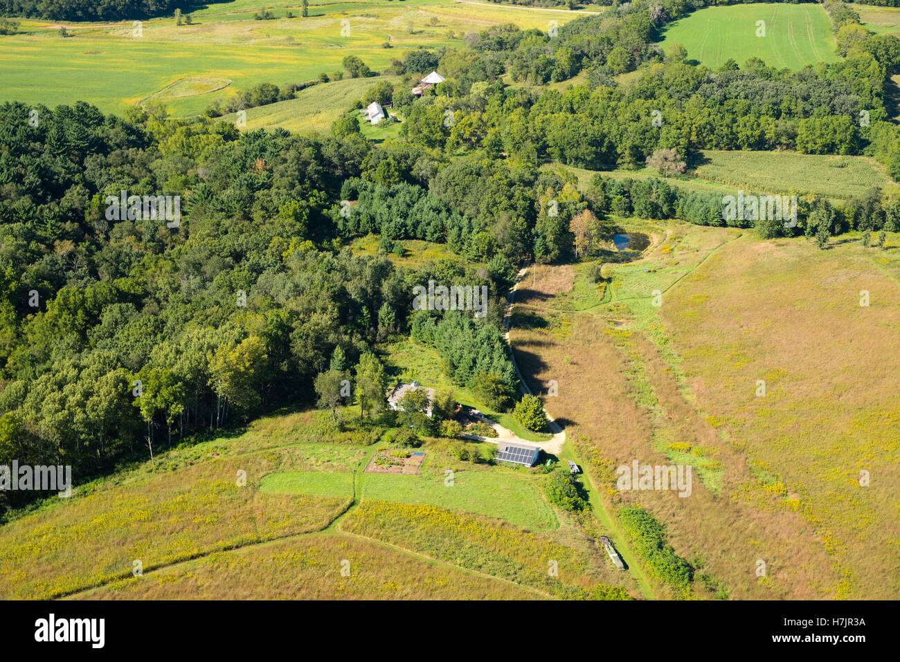 Aerial view of rural Green County, Wisconsin Stock Photo - Alamy