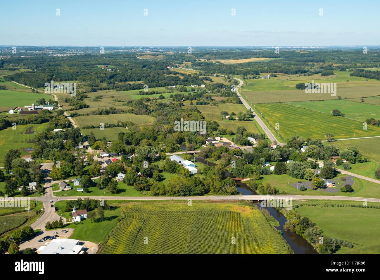 Aerial view paoli wisconsin sugar hi-res stock photography and images ...