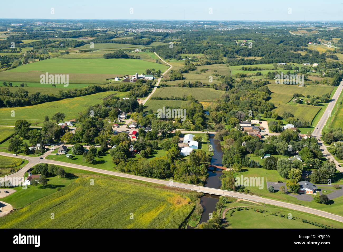 Aerial view paoli wisconsin sugar hi-res stock photography and images ...