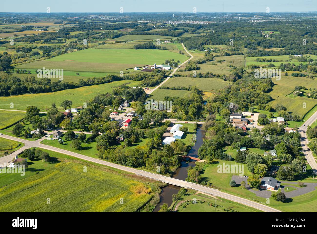 Aerial view paoli wisconsin sugar hi-res stock photography and images ...