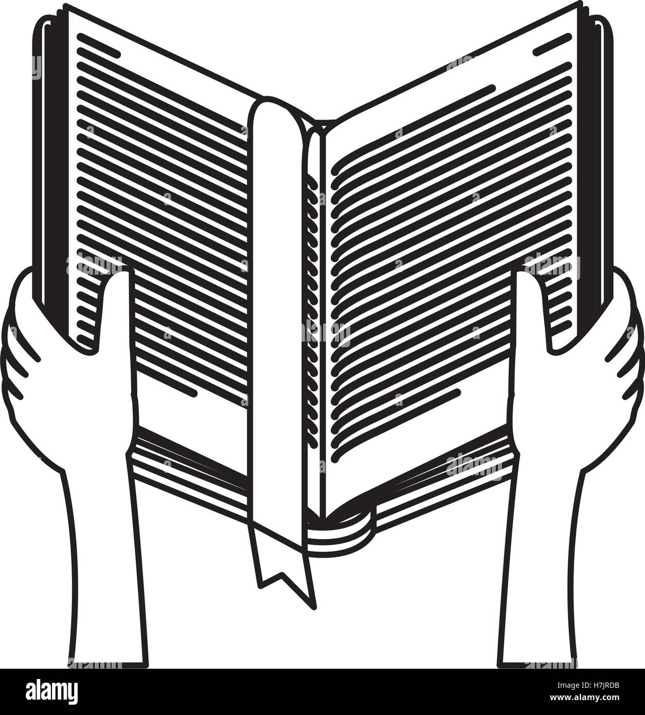 Book icon. Education literature read and library theme. Isolated design ...