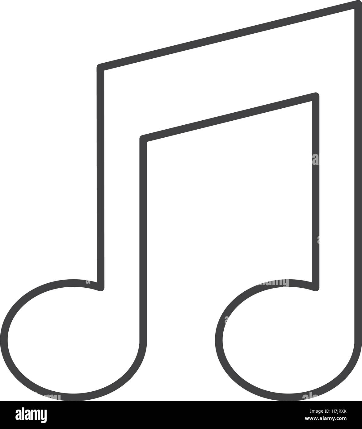 music note isolated icon vector illustration design Stock Vector Image ...