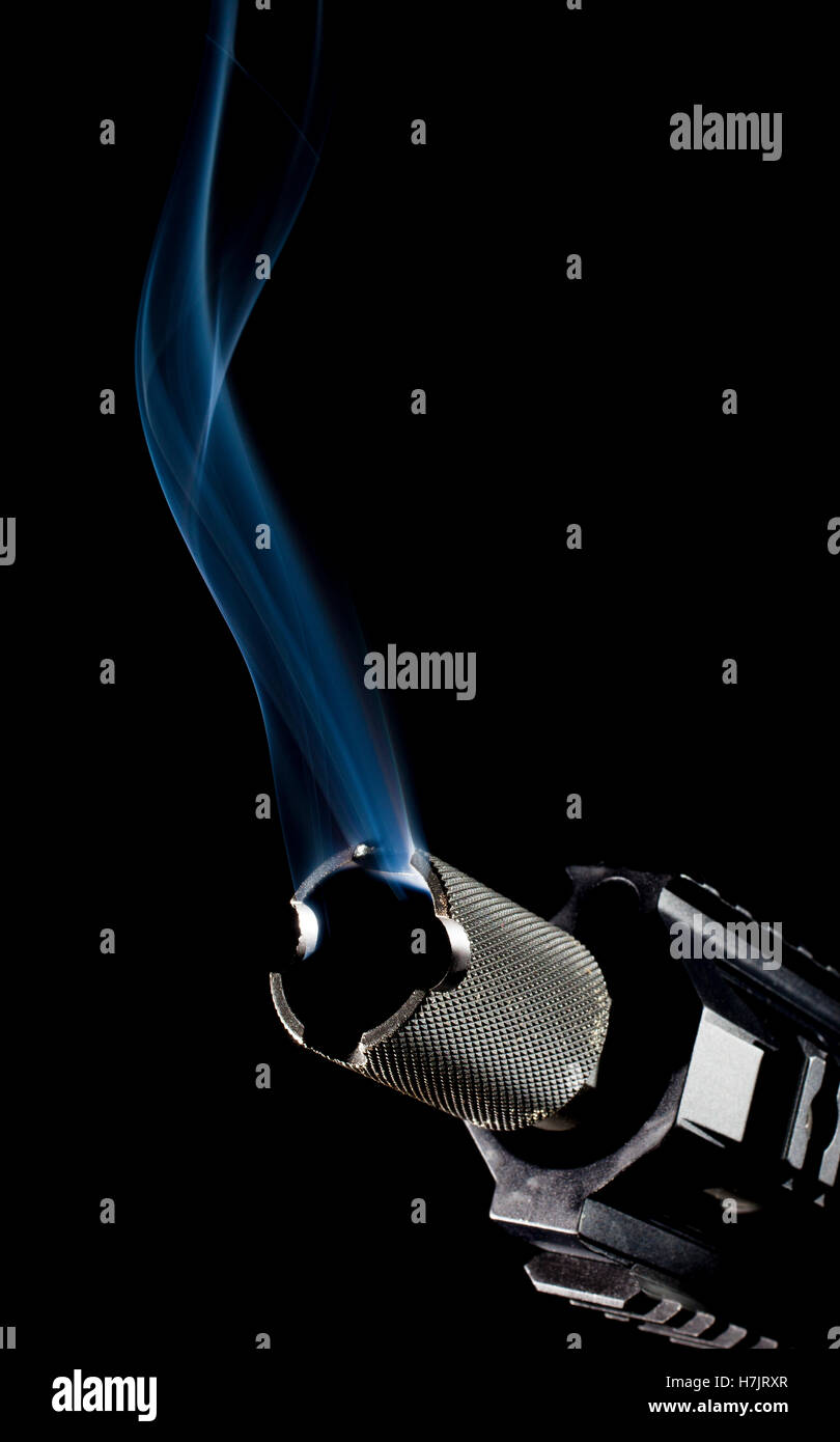 Smoke coming from muzzle gun hi-res stock photography and images - Alamy