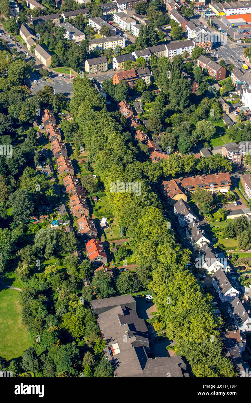 Aerial picture, Oberhausen area around the main station old mining ...