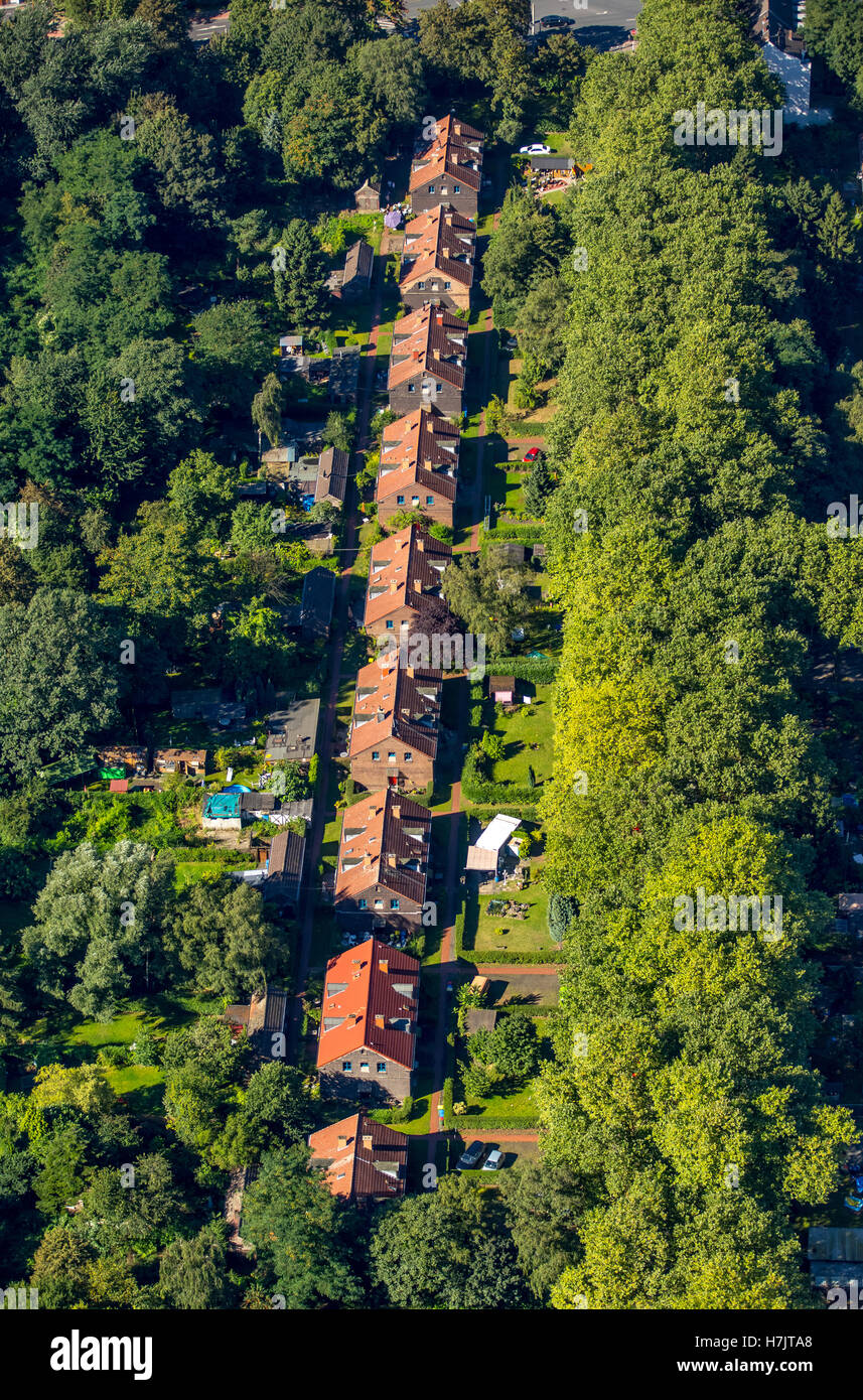 Aerial picture, Oberhausen area around the main station old mining ...