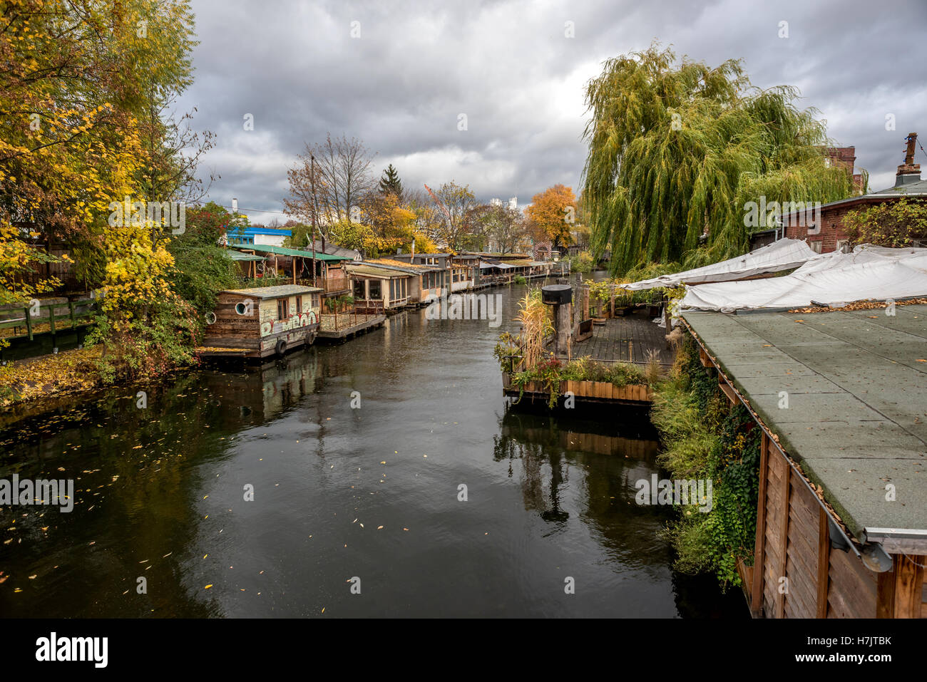 Riverside community in Berlin Stock Photo - Alamy