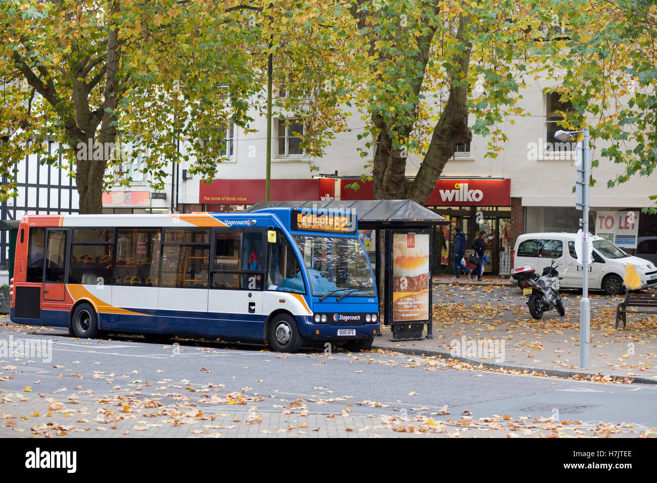 Stagecoach bus parked up in town center Stock Photo - Alamy