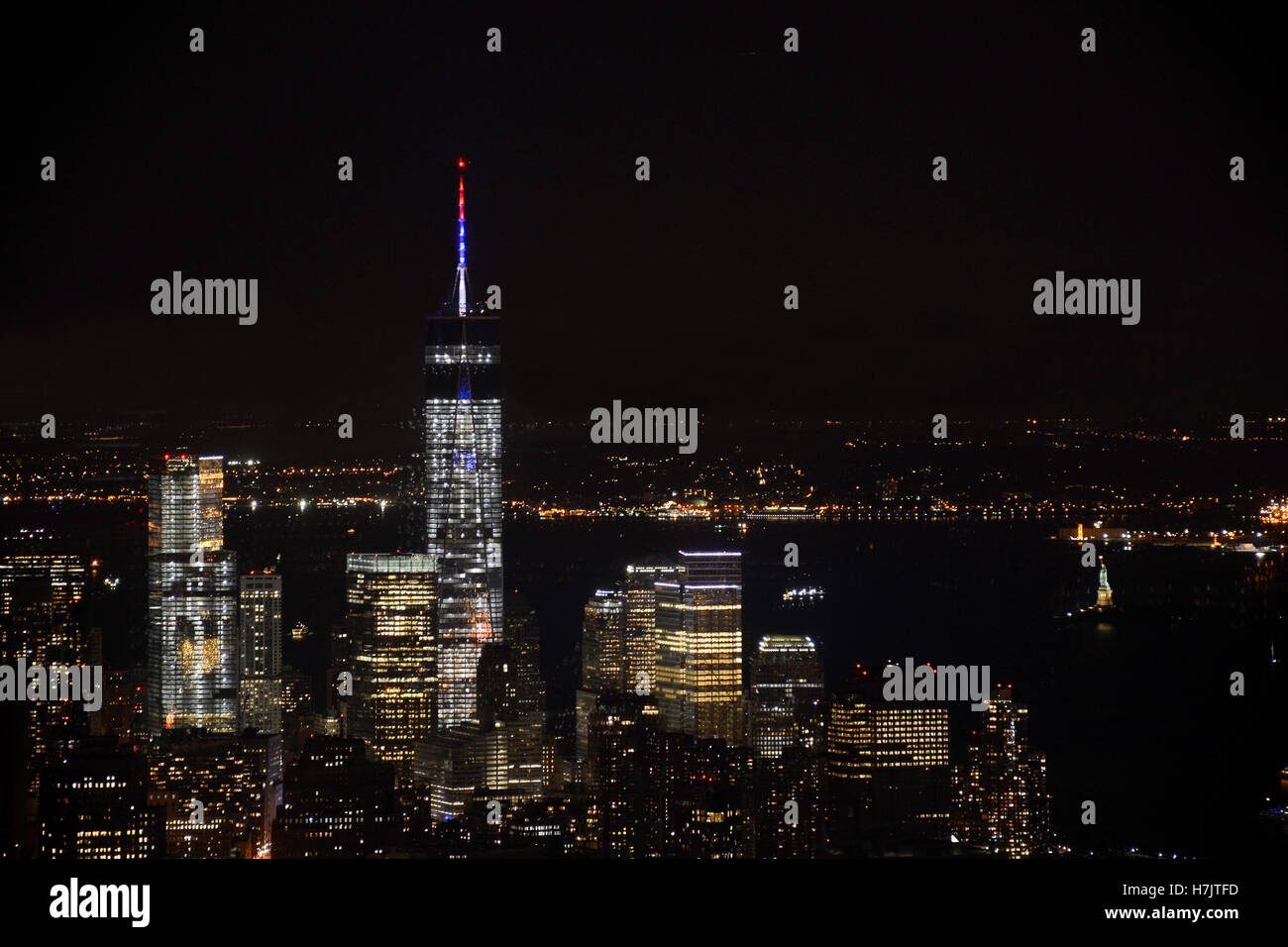 New York City USA Skyline the Big Apple illumination by night 6 Stock ...