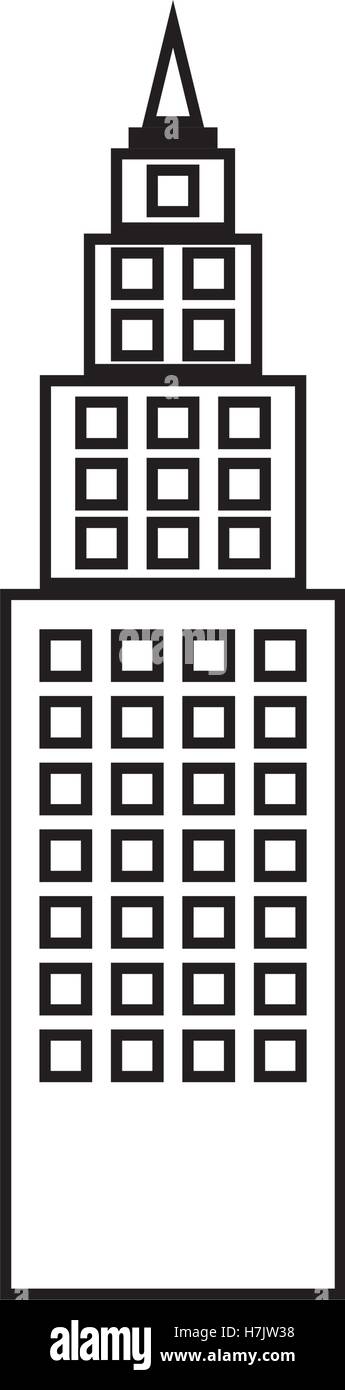 Tower building icon. City architecture urban and construction theme ...
