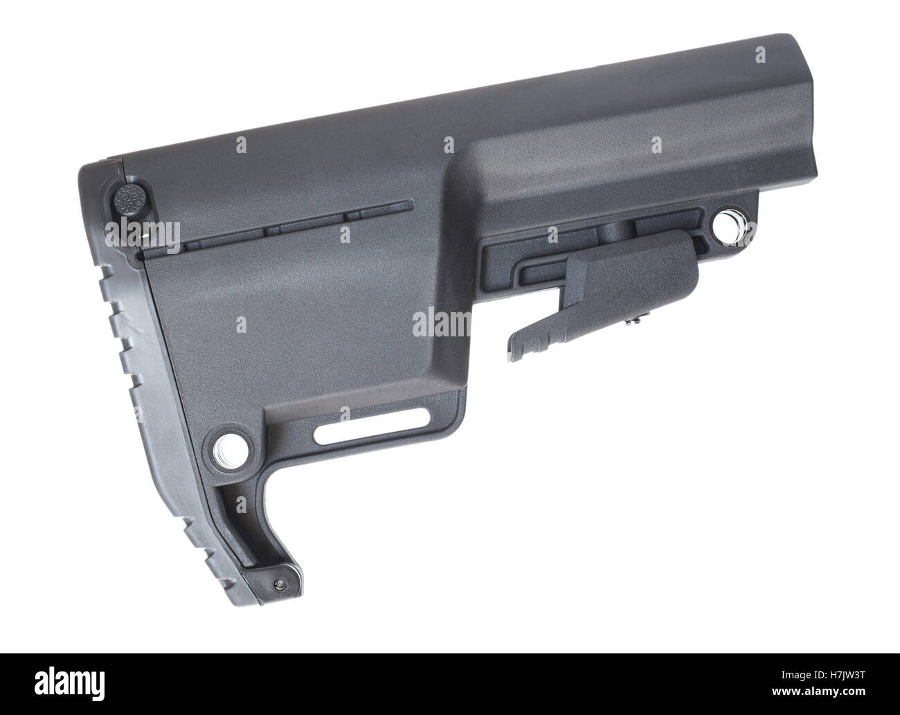 Polymer stock for an AR-15 isolated on a white background Stock Photo ...