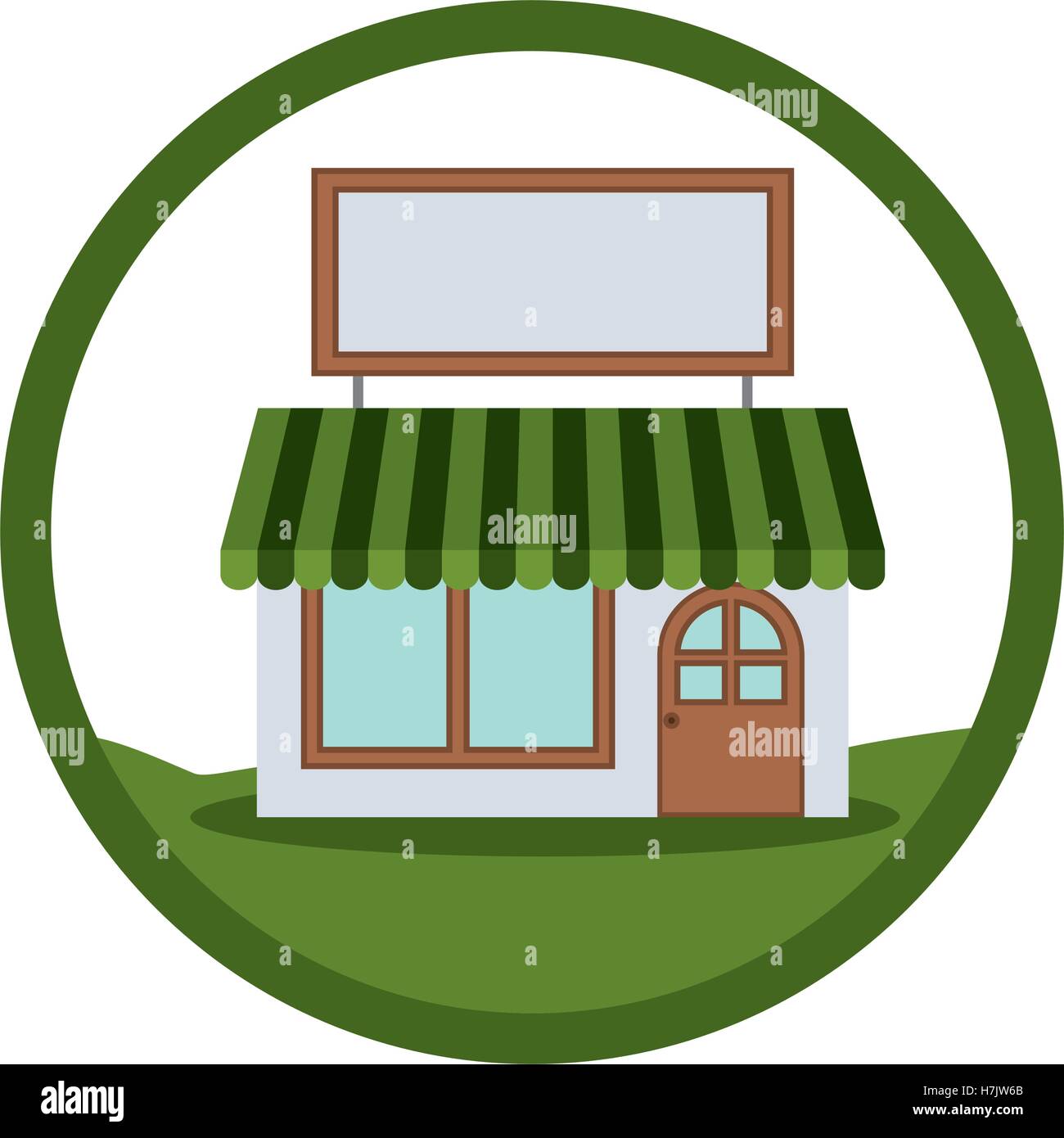 Small store icon. Shop retail market and business theme. Isolated ...