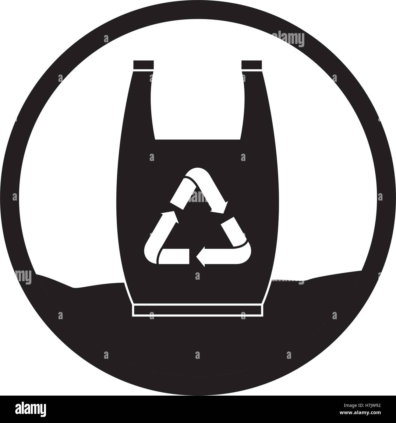 Recycle Bag Inside Circle Icon Ecology Renewable Innovation And
