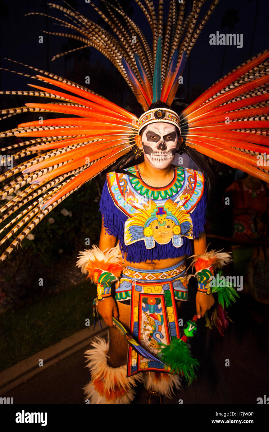 Aztec Ritual Dancer, Day of the Dead - Dia de los Muertos - at Stock ...