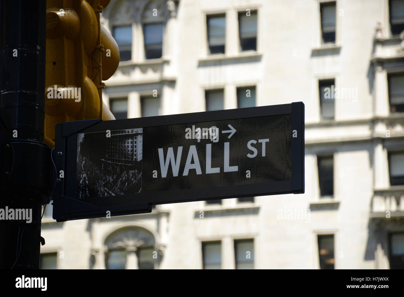 Wall Street Sign Financial district in New York City USA Big Apple ...