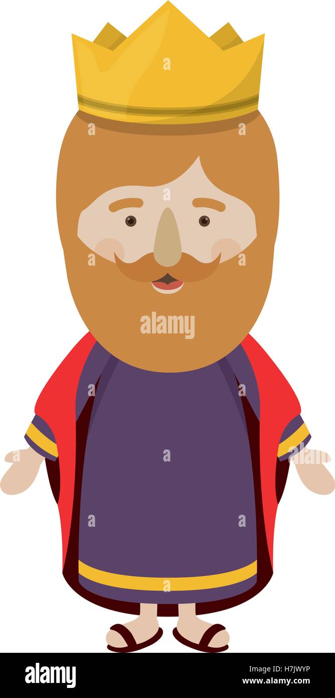 Wiseman cartoon icon. Happy epiphany day holy night and christmas theme ...