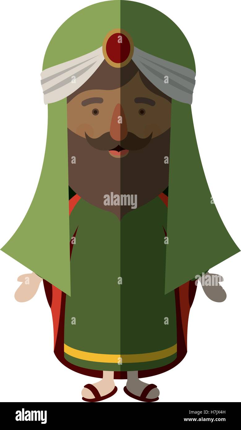 Wiseman cartoon icon. Happy epiphany day holy night and christmas theme ...
