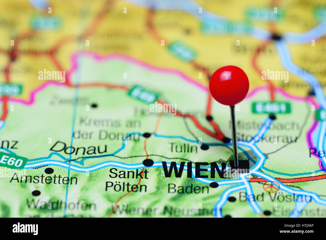 Vienna city map hi-res stock photography and images - Alamy