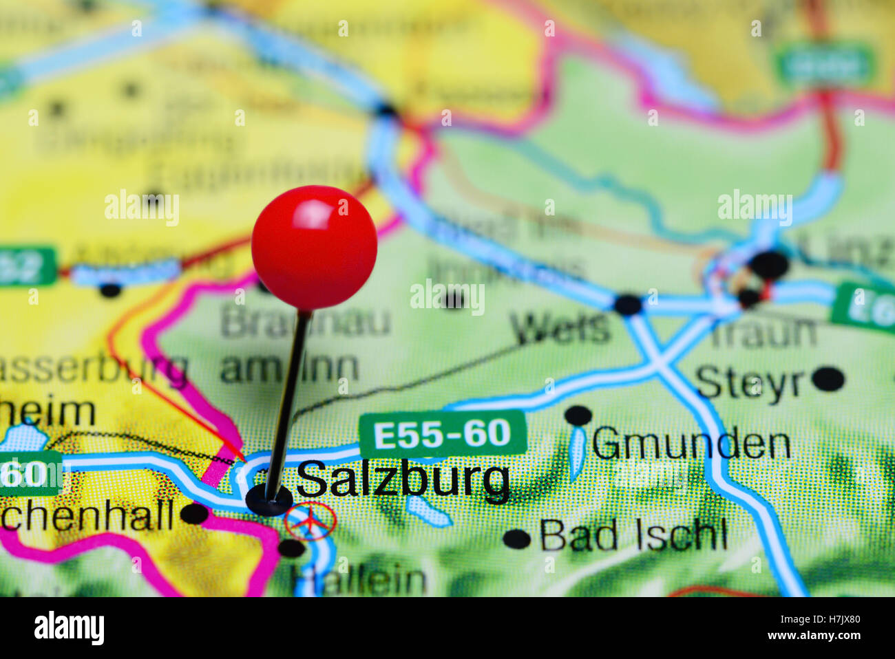 Map of salzburg hi-res stock photography and images - Alamy