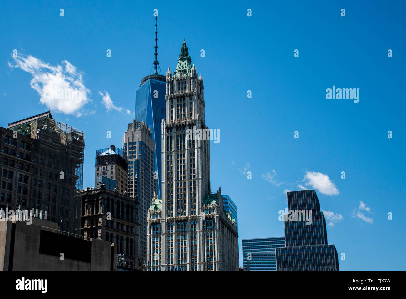 New York City USA Skyline the Big Apple One World Trade Stock Photo - Alamy