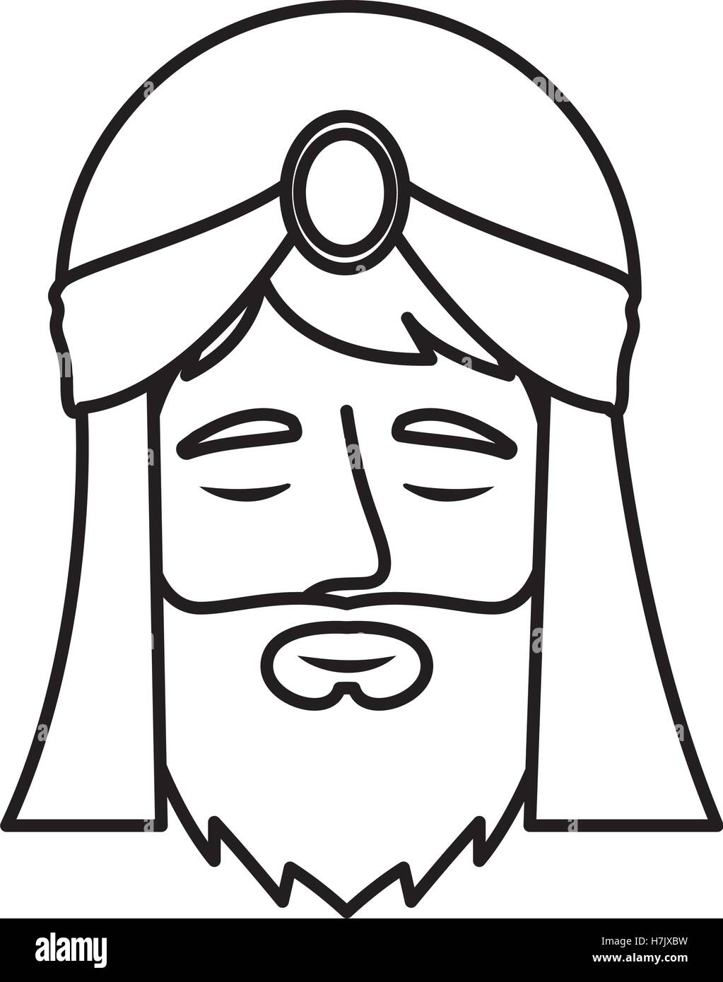 Wiseman cartoon icon. Happy epiphany day holy night and christmas theme ...