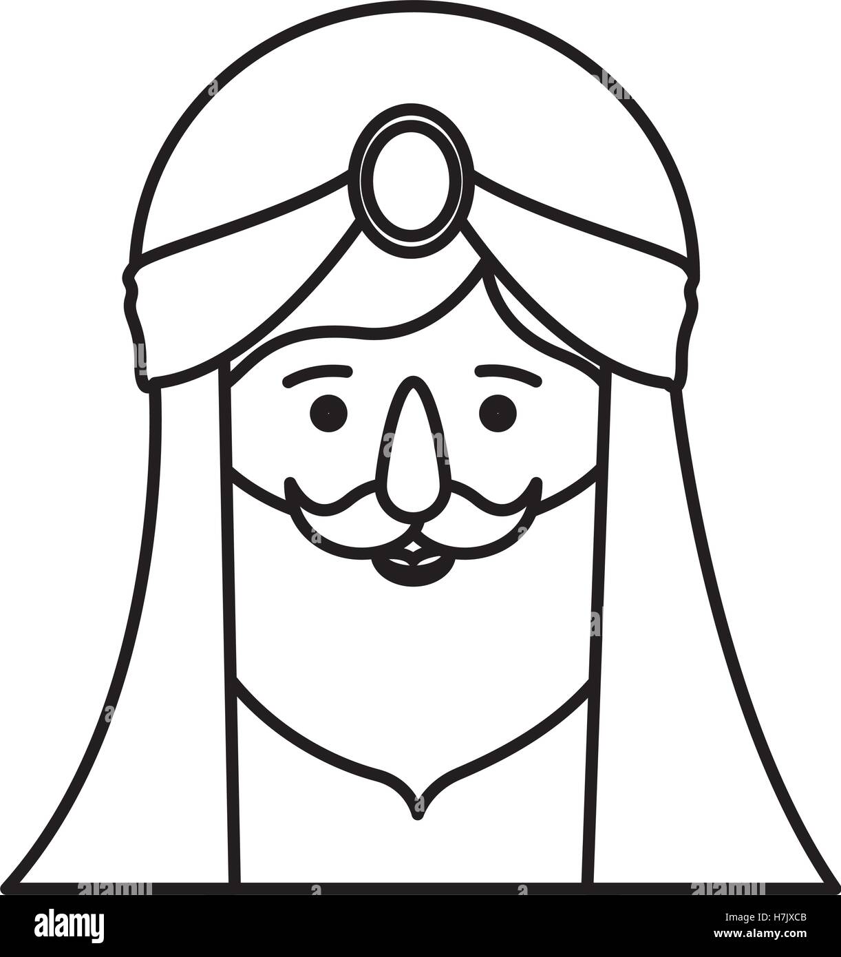Wiseman cartoon icon. Happy epiphany day holy night and christmas theme ...
