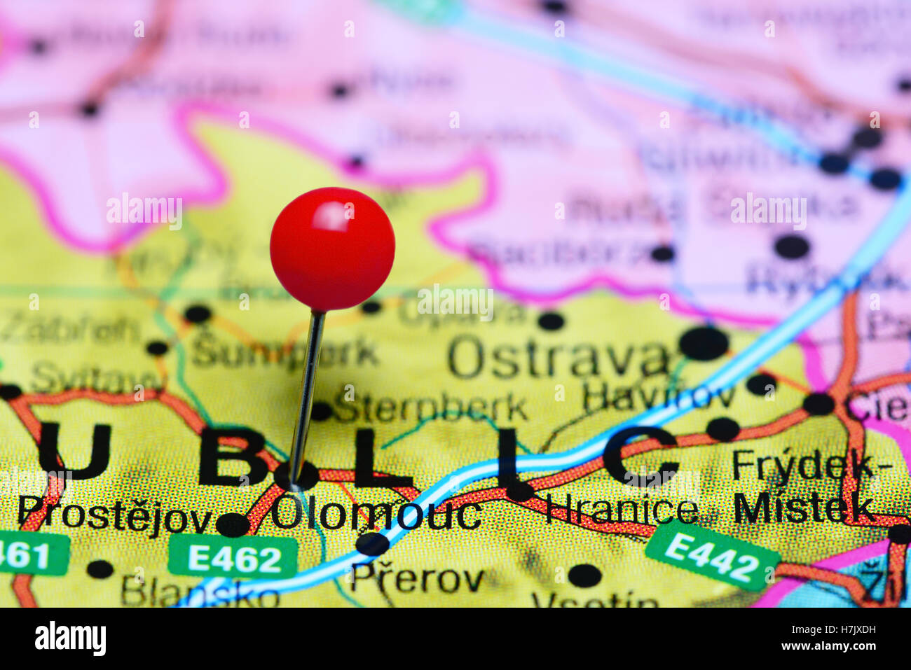 Olomouc map hi-res stock photography and images - Alamy